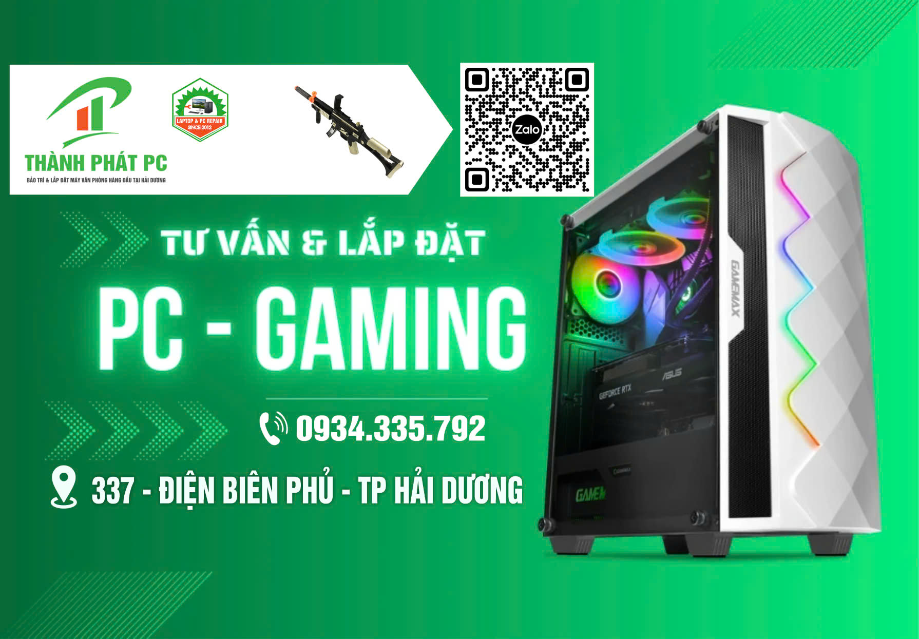 Lắp Đặt Cung Cấp Linh Kiện Máy Tính PC Gaming Tại Hải Dương - ThanhPhat PC